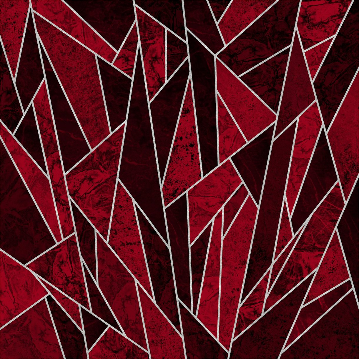 Shattered Red Ruby Mosaic wallpaper - Happywall