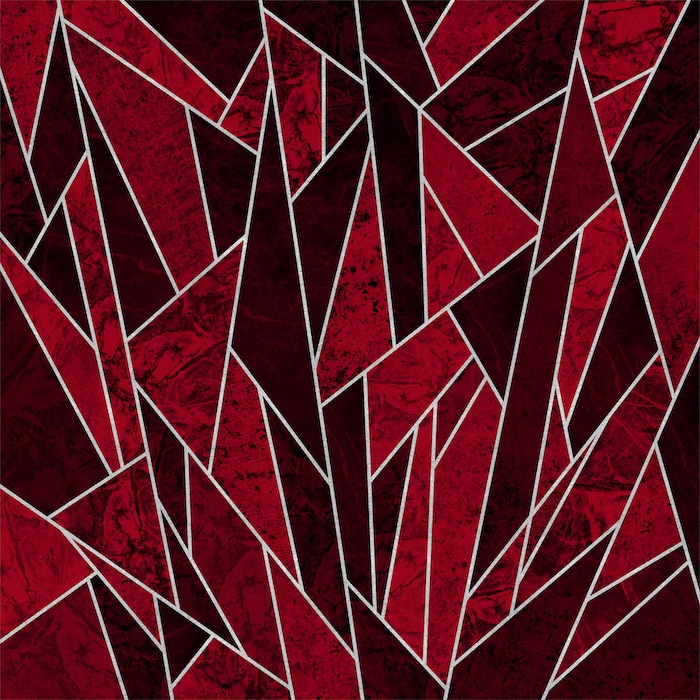 Shattered Red Ruby Mosaic Wallpaper | Happywall.com
