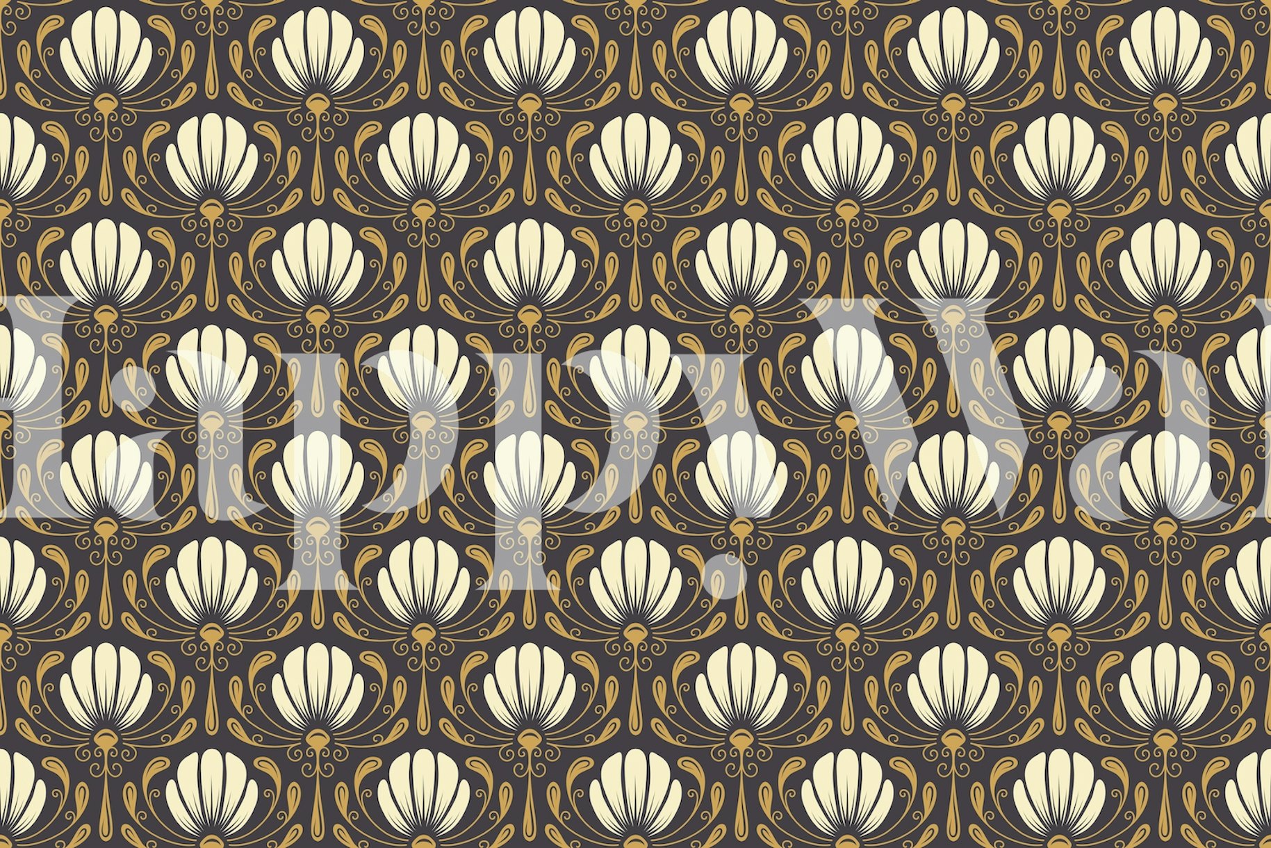 2224 White flowers pattern wallpaper - Happywall