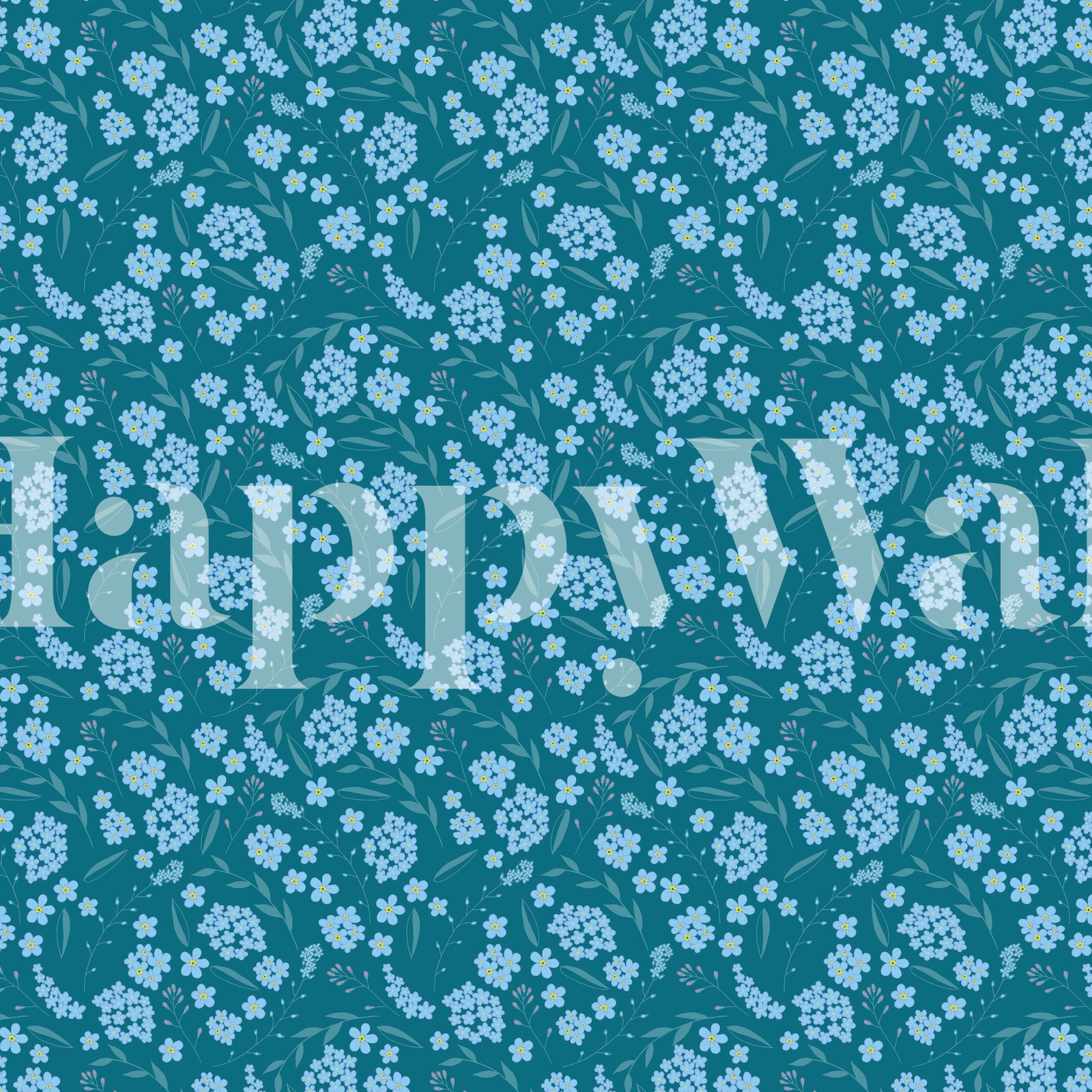 Forget Me Not Wallpaper | Beautiful Floral Wallpapers | Happywall
