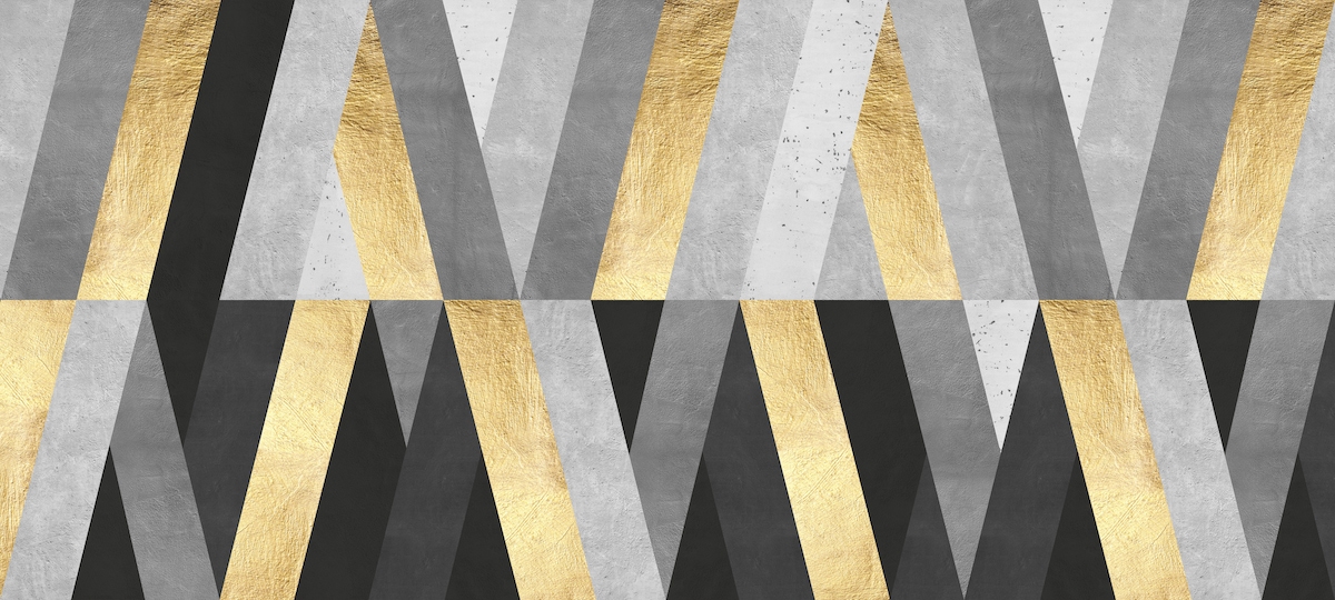Gray and Gold Geometric Wallpaper