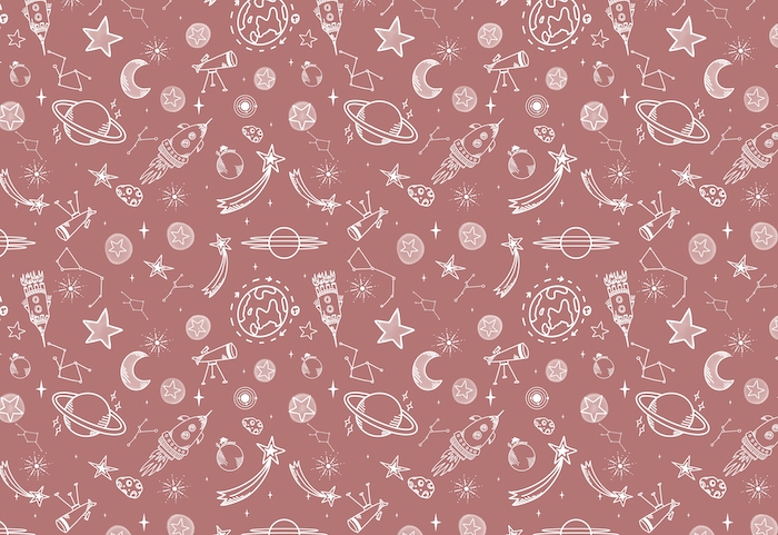 Space Voyage Pink Wallpaper | Buy Now at Happywall
