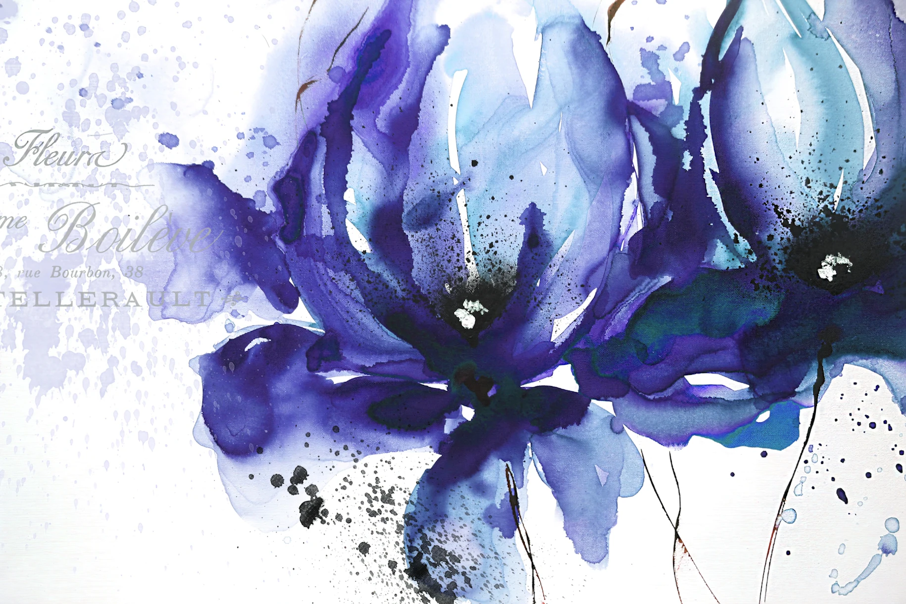 Blue Flower Fantasies Wallpaper | Happywall