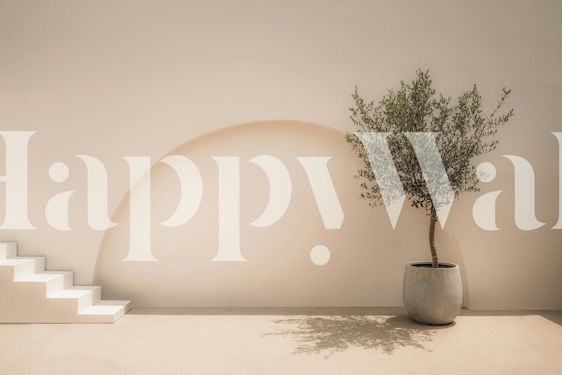 Minimal Olive Tree Wallpaper | Buy Online from Happywall
