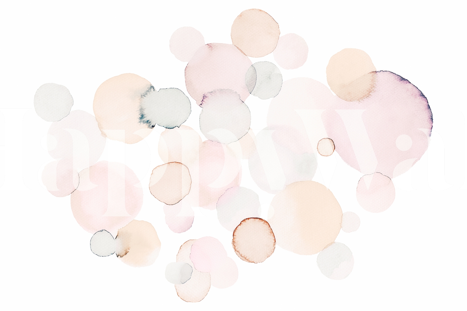 Pastel Dots Watercolor Wallpaper - Happywall