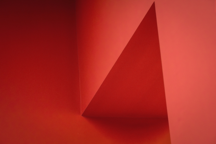 Red Geometric Wallpaper for Modern Interiors