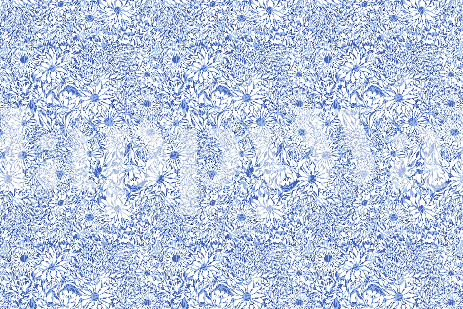 Linear Garden Blue wallpaper - Happywall