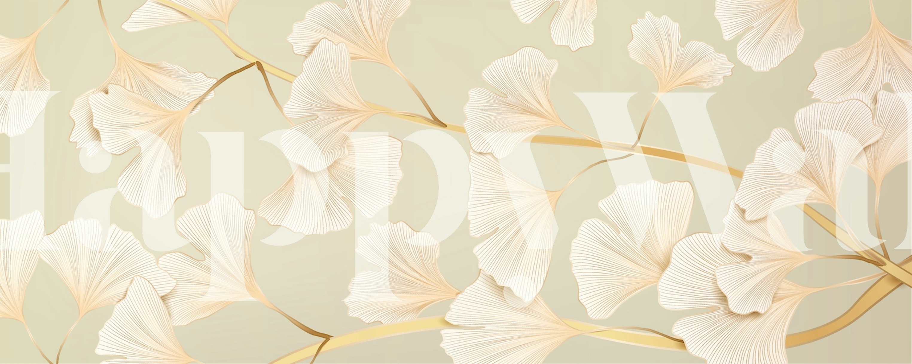 Luxury Gingko Wallpaper | Buy Online at Happywall