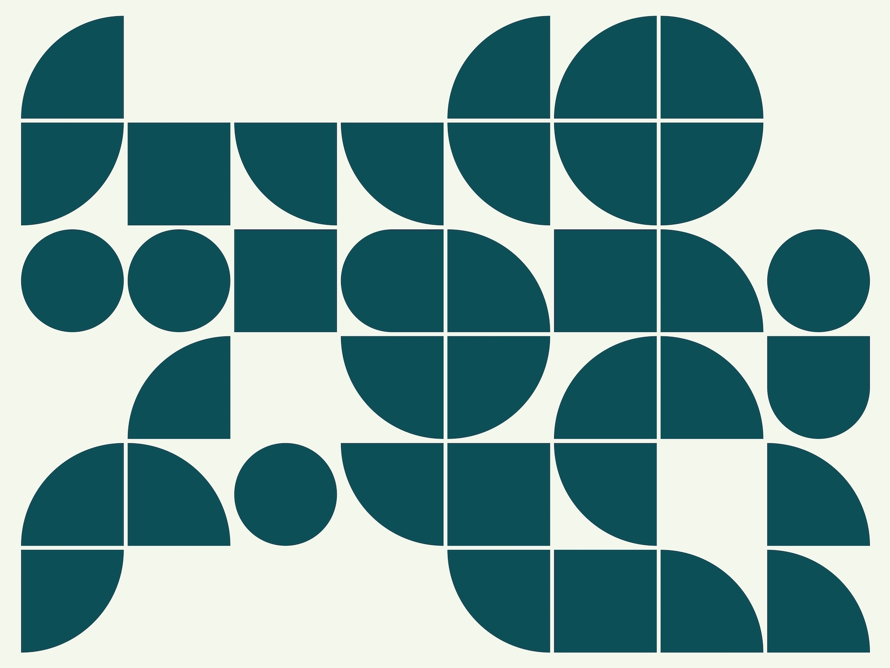 Mid-century geo circles wallpaper - Happywall.com