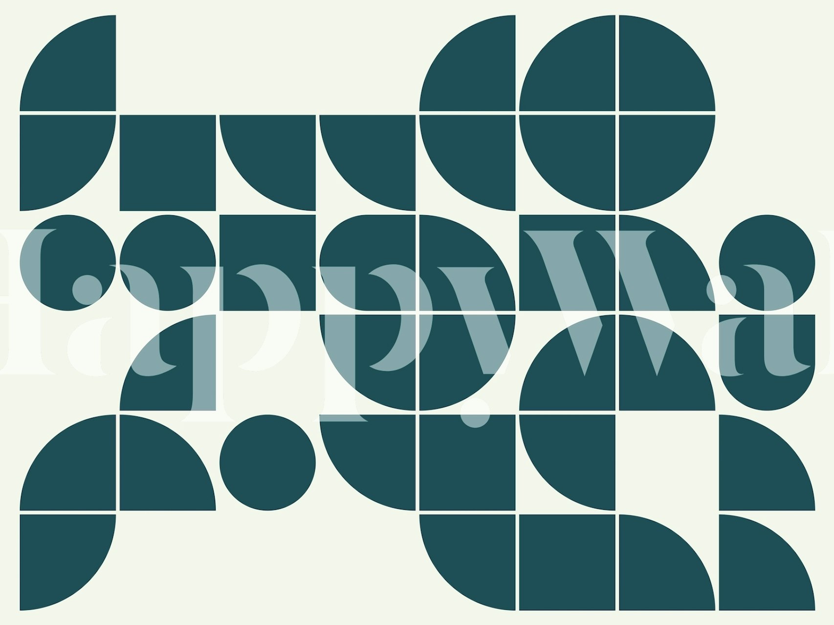 Mid-century geo circles wallpaper - Happywall.com