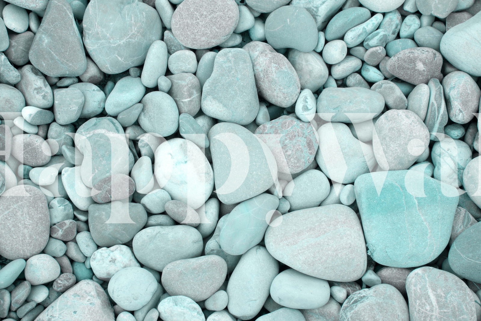 Aqua Stone Pattern Wallpaper