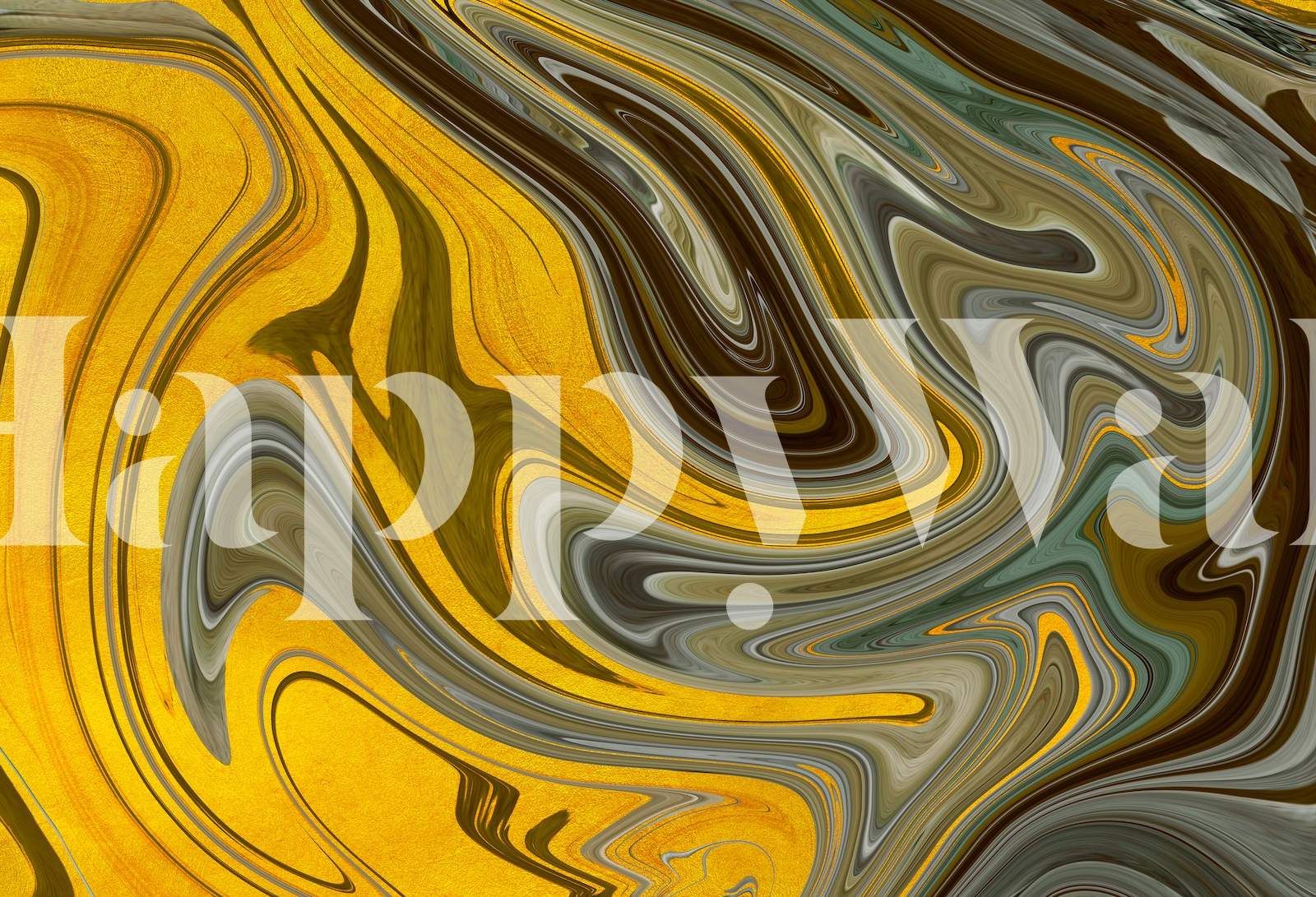 Gold Abstract Wallpaper for Modern Interiors
