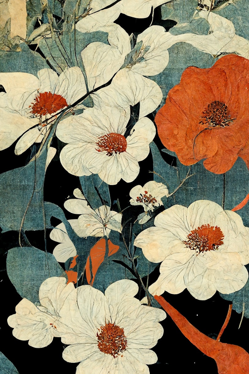 "Asian Flowers Wallpaper - Buy Online | Happywall"