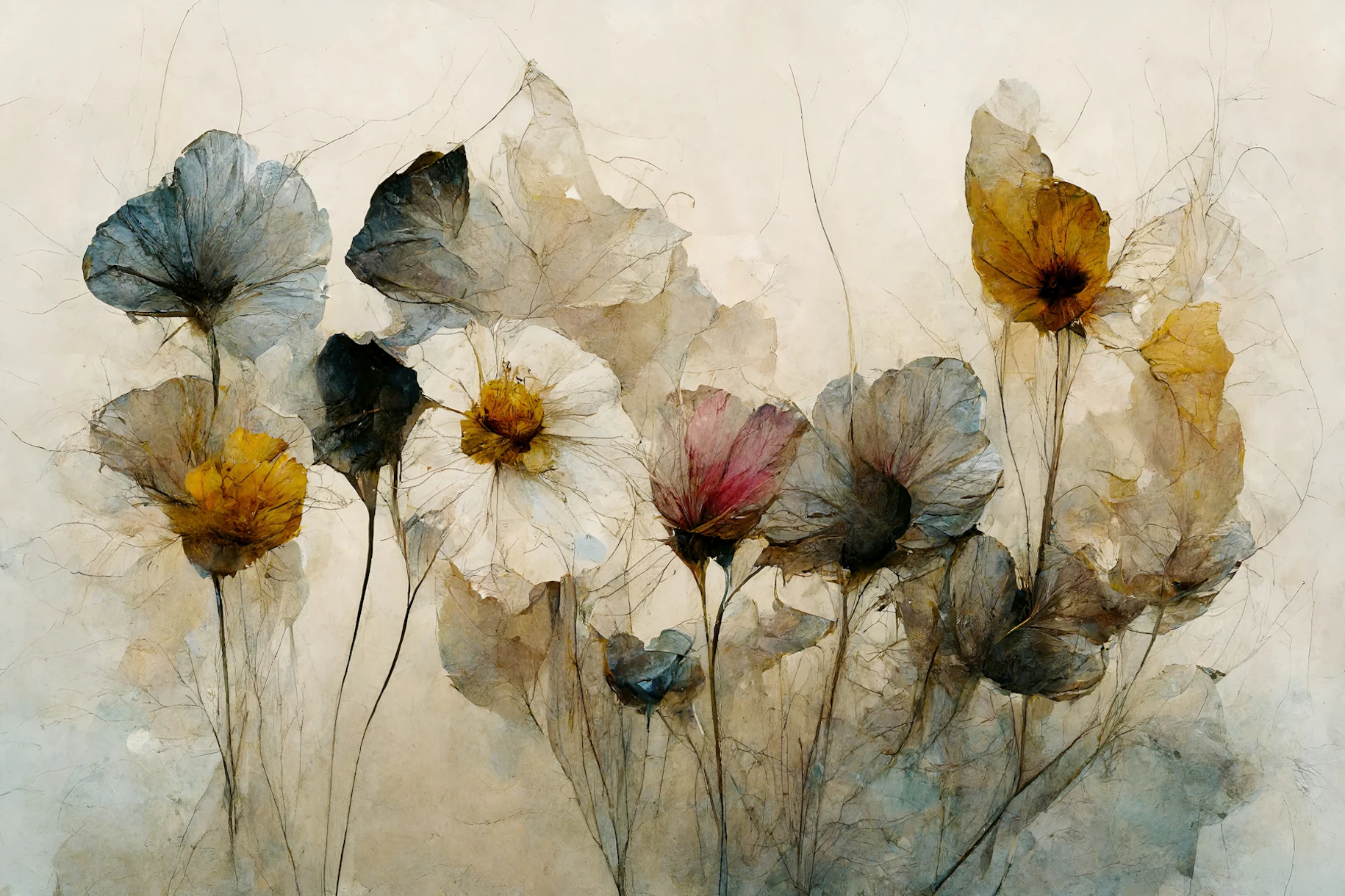 Dry Flower Bouquet wallpaper - Happywall