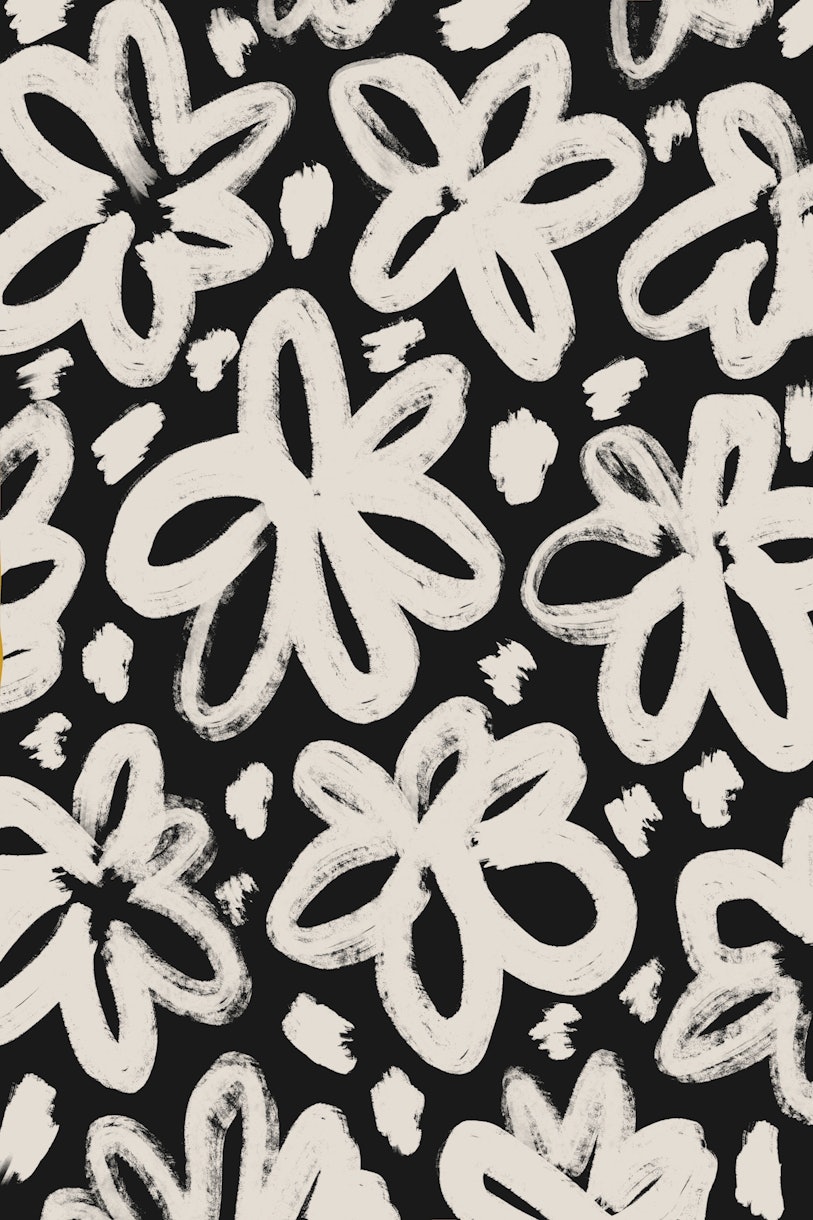 Giant Beige Flower Pattern Wallpaper | Happywall.com