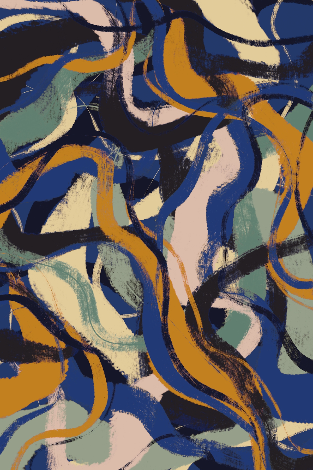 Colorful Strokes Pattern Wallpaper - Buy Online | Happywall