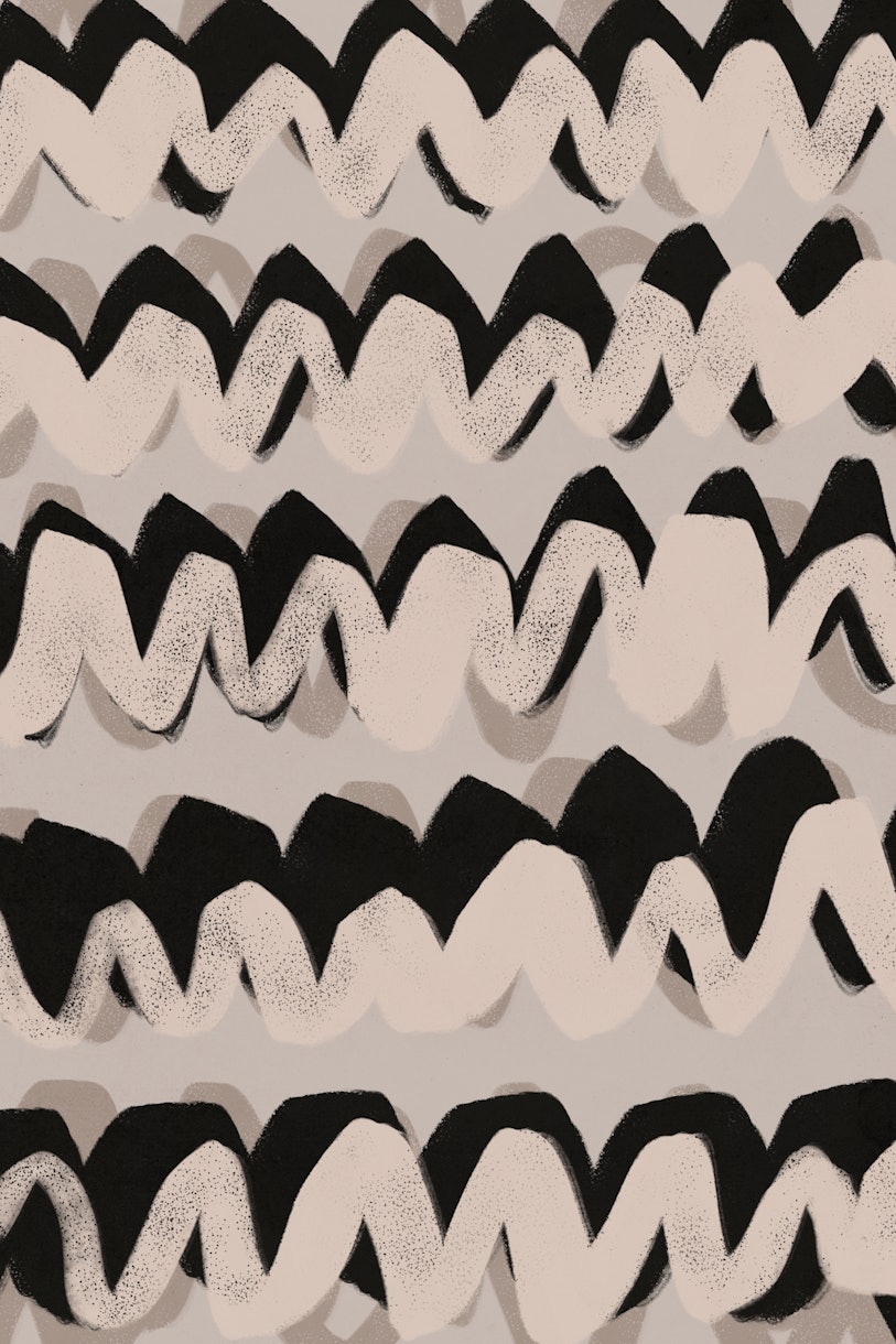 Shop Sprayed Beige Waves Pattern Wallpaper | Happywall