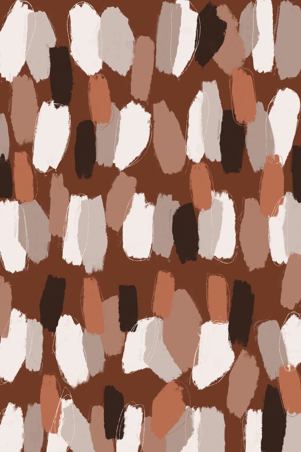 Pastel Earthy Strokes Pattern Wallpaper | Happywall