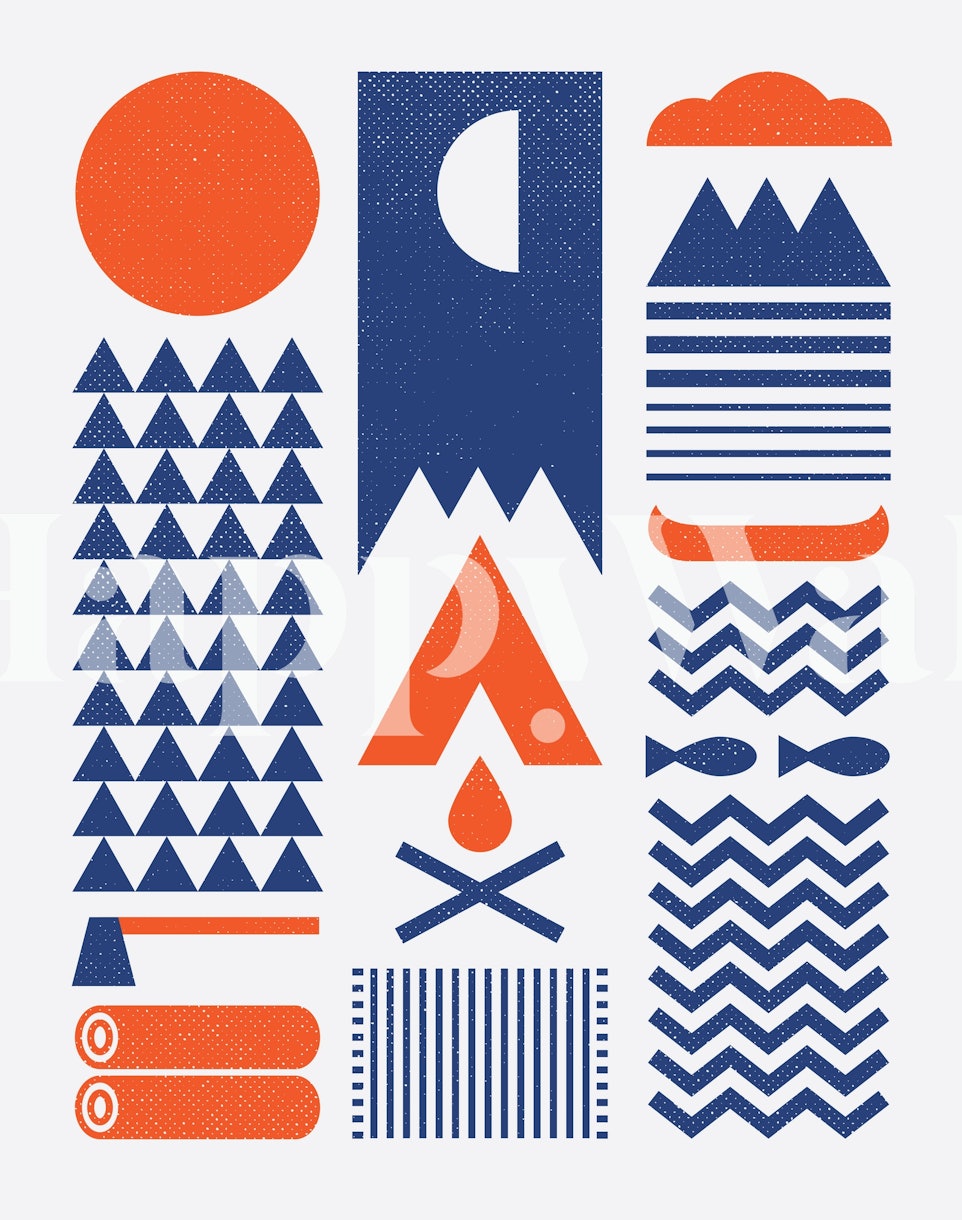 Simplified wallpaper - Free shipping | Happywall