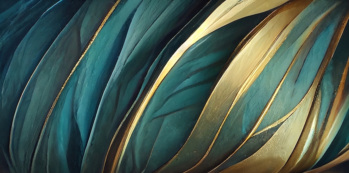 Teal Gold Marbled Elegance Wallpaper | Happywall.com
