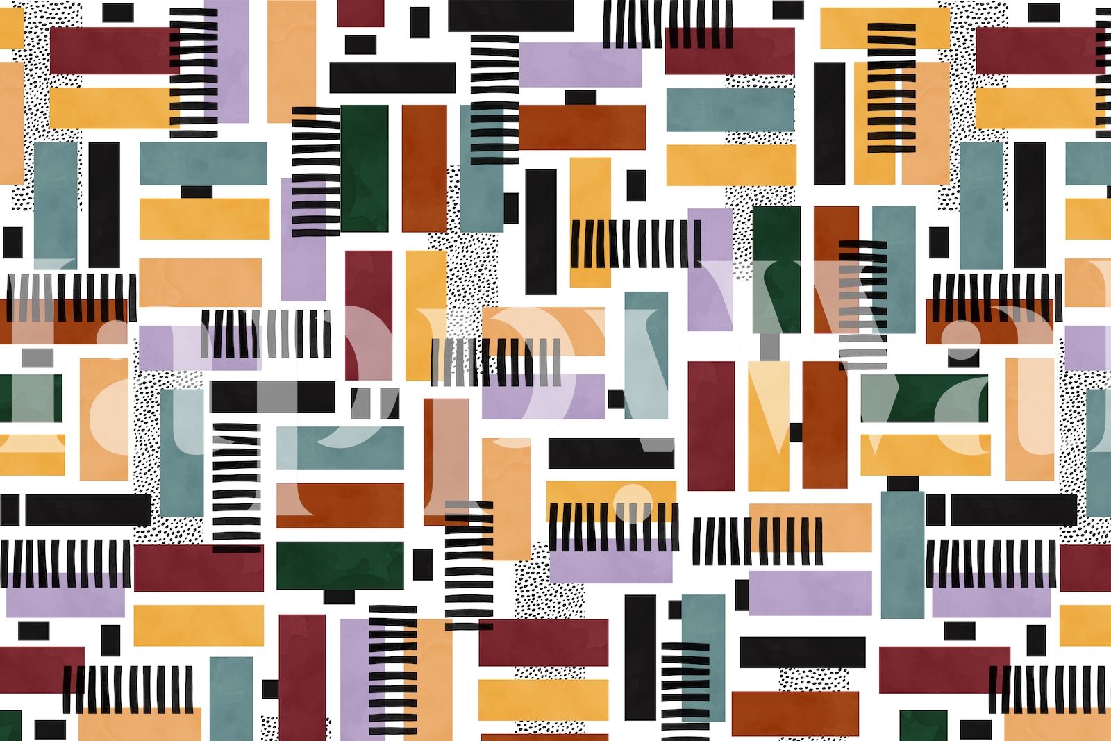 Colorful Abstract Striped Wallpaper