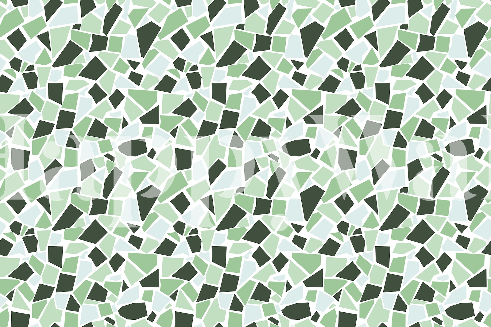 Green Mosaic Geometric Wallpaper for Modern Decor