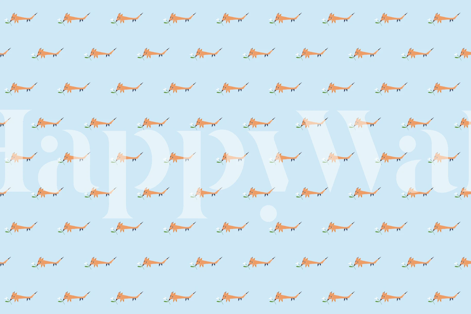 Little Foxes Wallpaper - Adorable Animal Wall Decor | Happywall