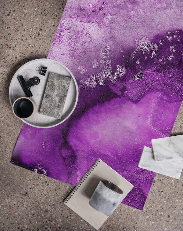 Shop Abstract Fuchsia Pink Ink Wallpaper Online | Happywall