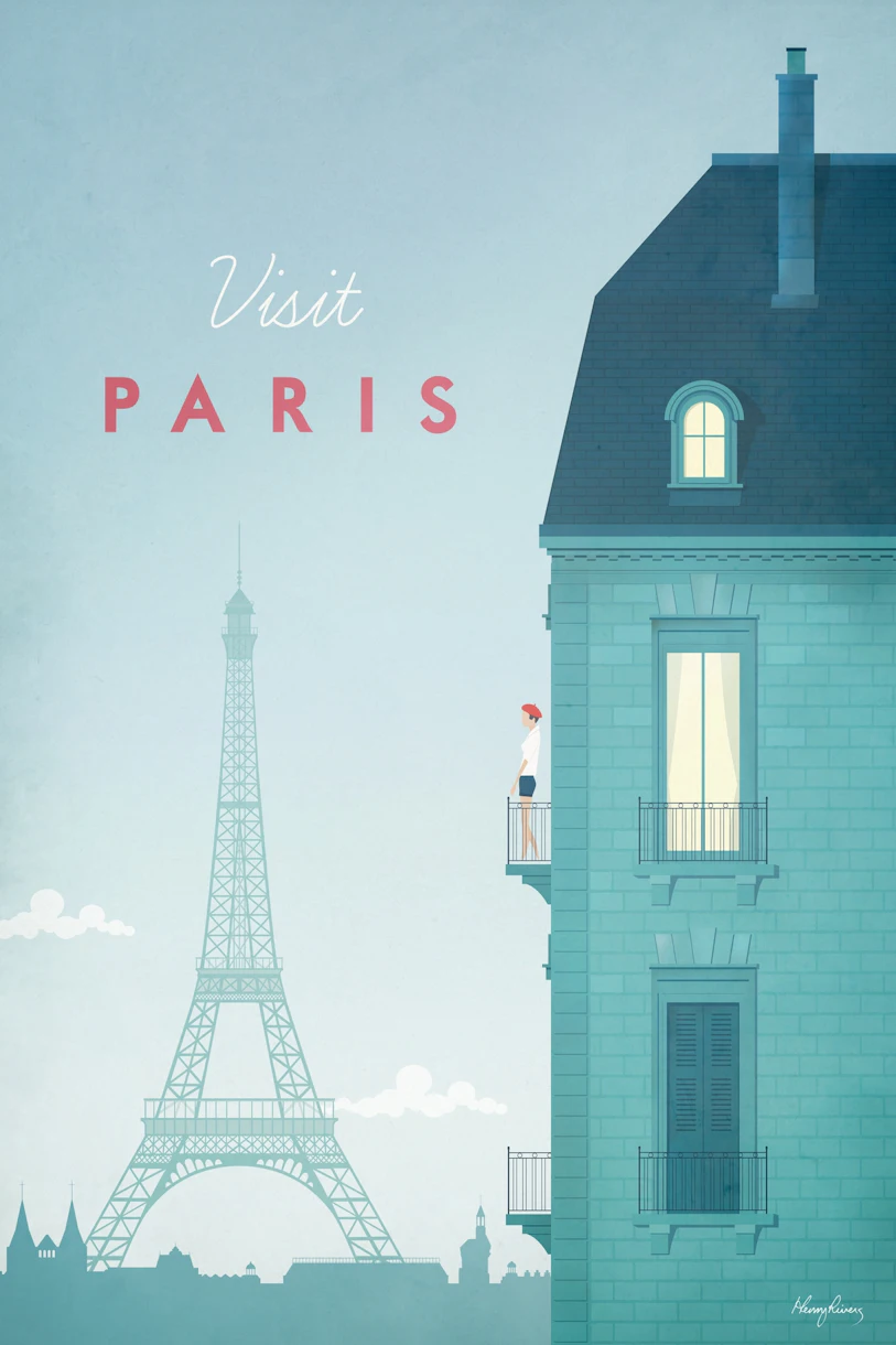 Paris Travel Poster Wallpaper – Happywall