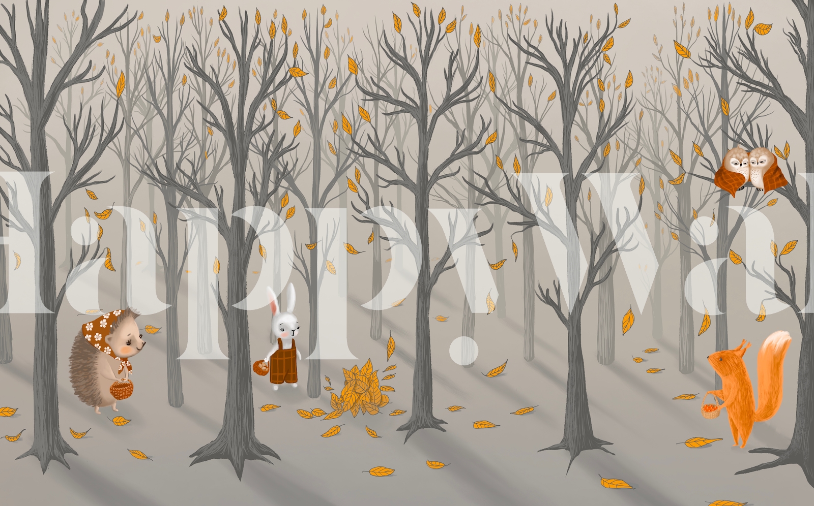 Autumn Forest Friends Wallpaper - Happywall.com