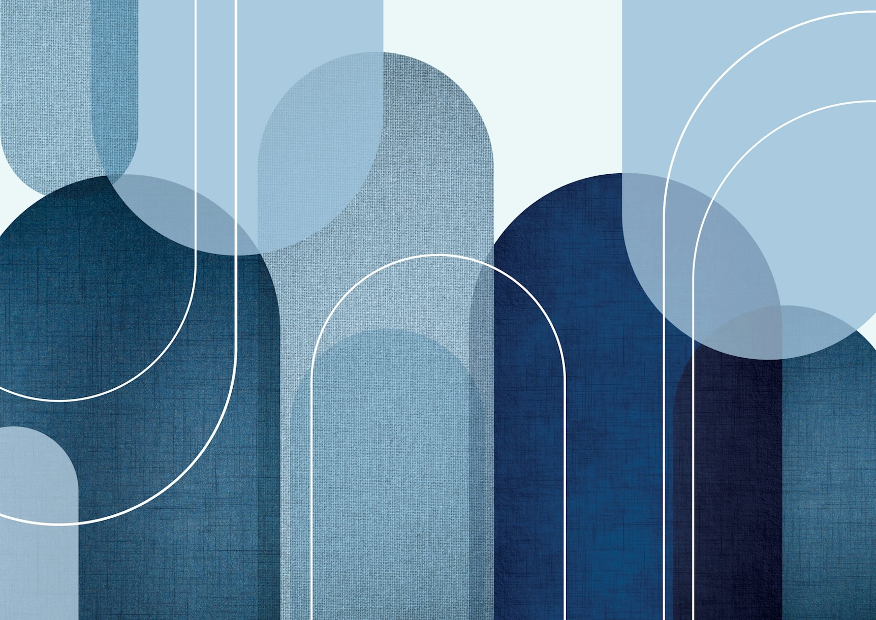 Abstract Archways in Blue wallpaper - Happywall
