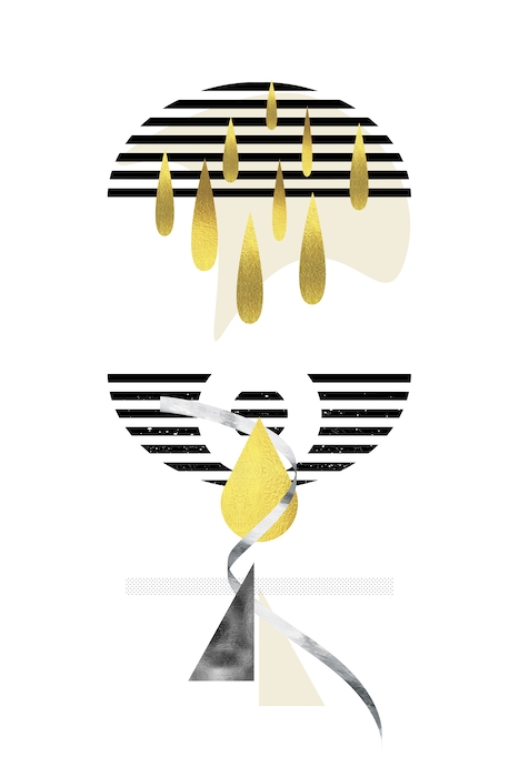 Buy Graphic Art Precious Rain Wallpaper | Happywall