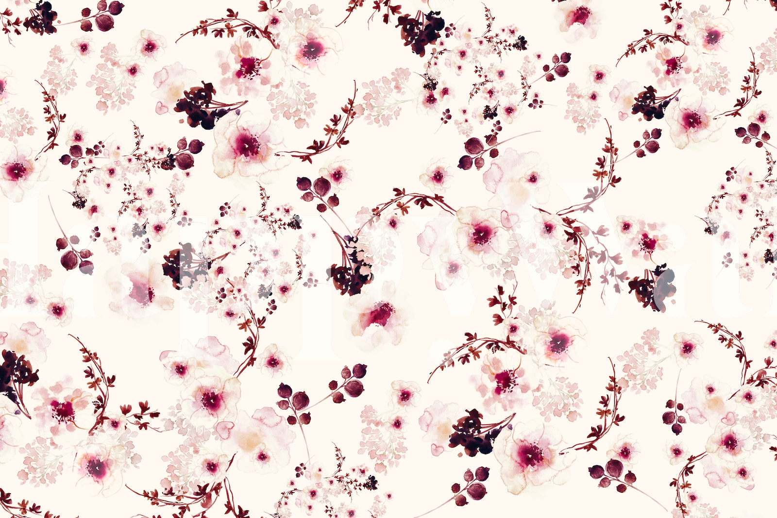 Romantic Spring Roses Beige wallpaper | Happywall