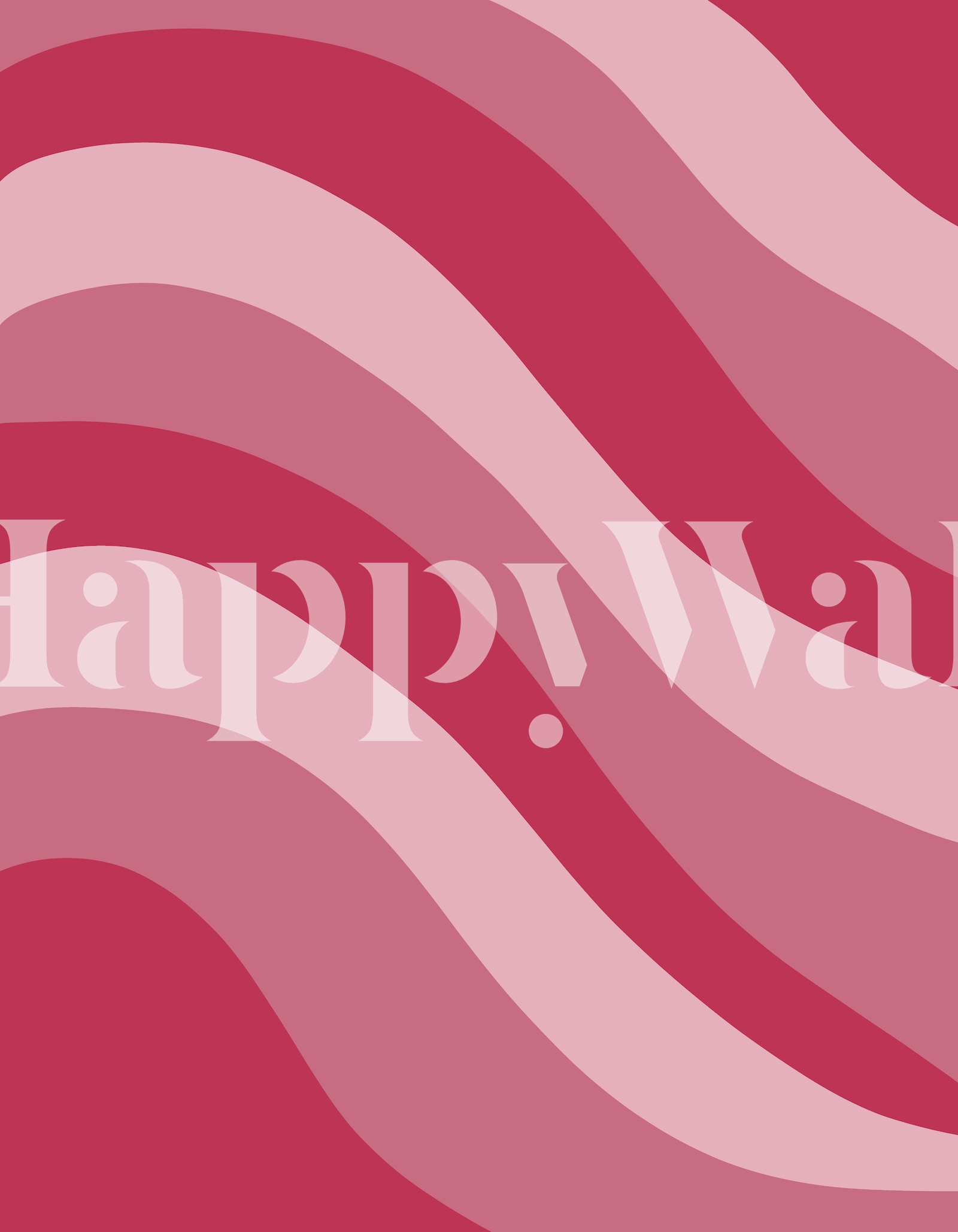 Viva Wave Printable Wallpaper - 70s Inspired Magenta Wall Art