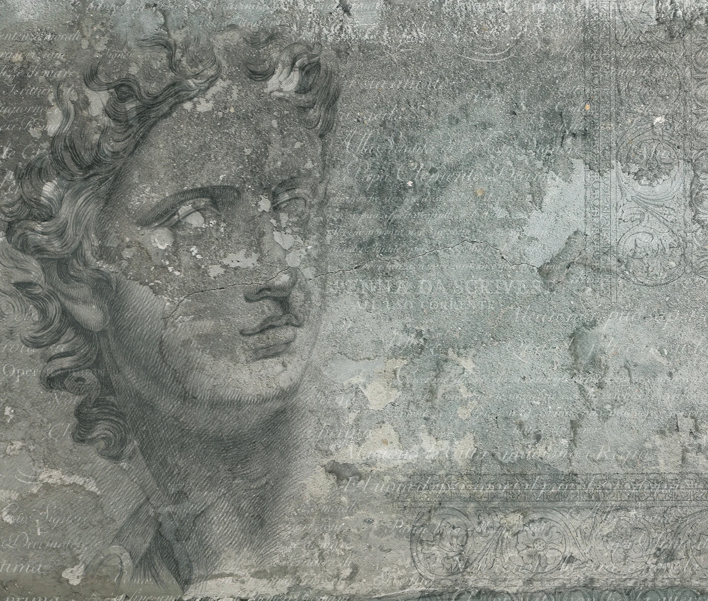 Bring History to Life with Ancient Rome Aqua Wallpaper - Happywall