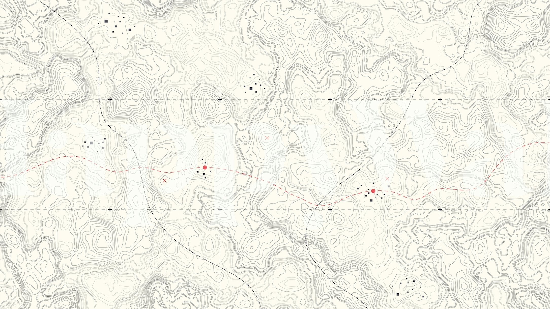 Vintage Topographic Map Wallpaper - Happywall