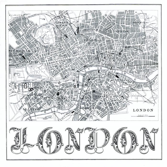 Vintage London Map Wallpaper