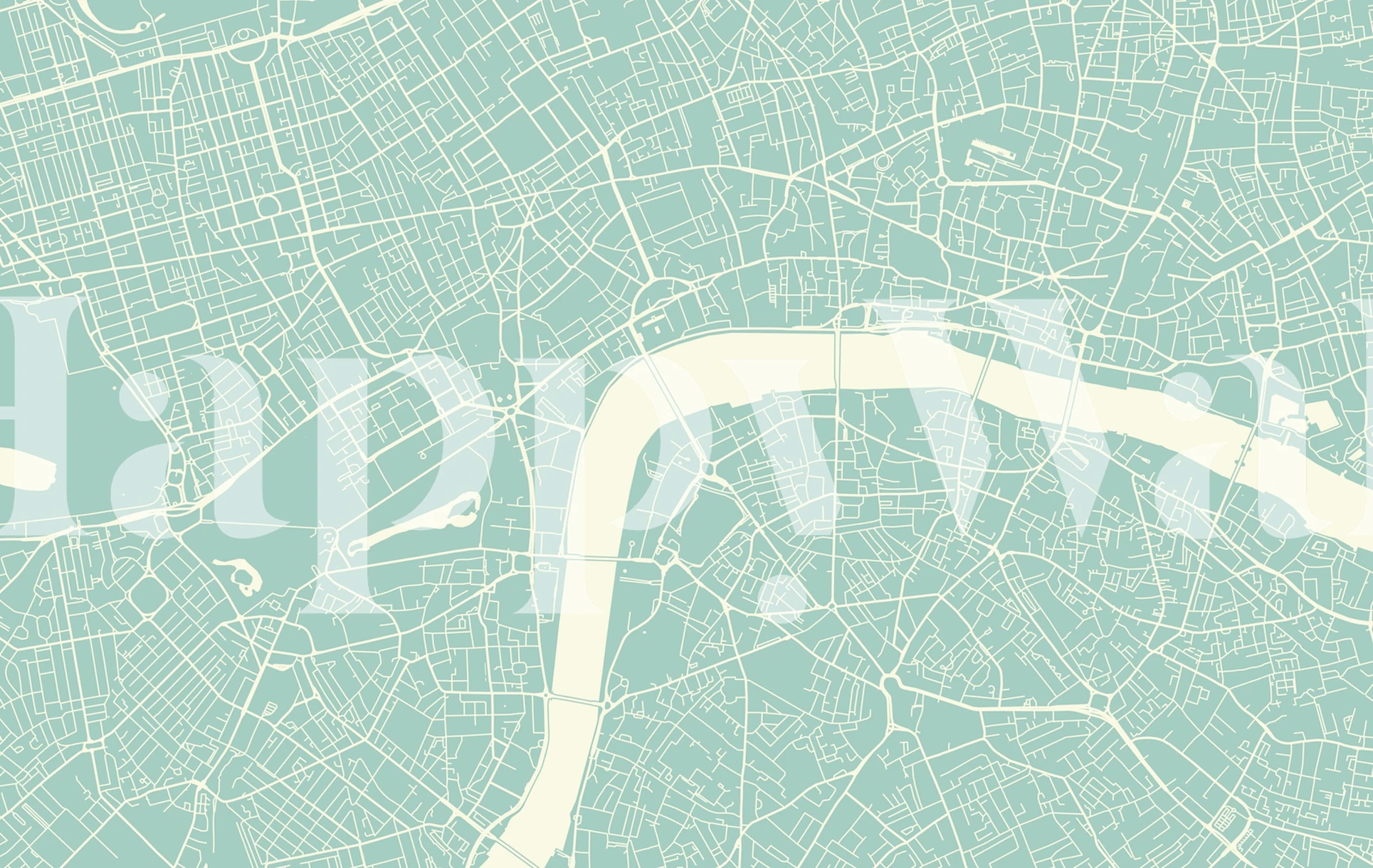 London Map Modern Wallpaper | Happywall