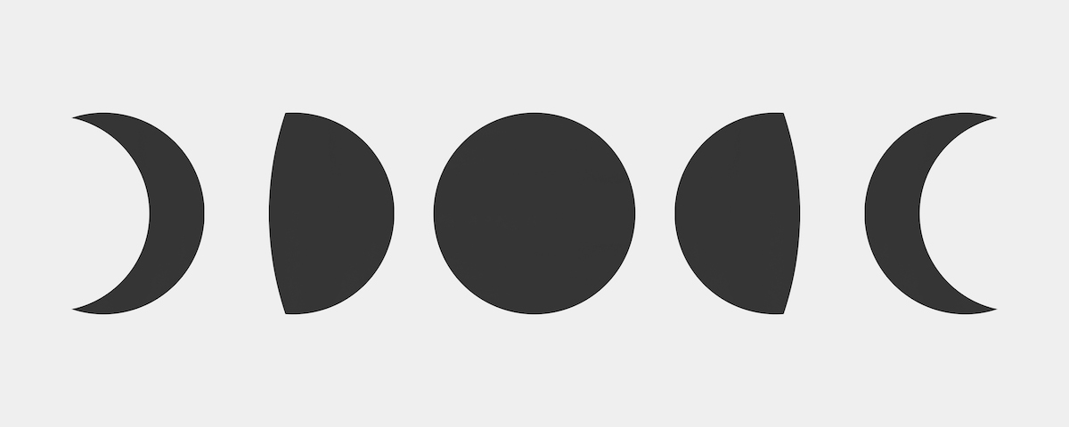 Black Moon Phases Wallpaper for Bedroom