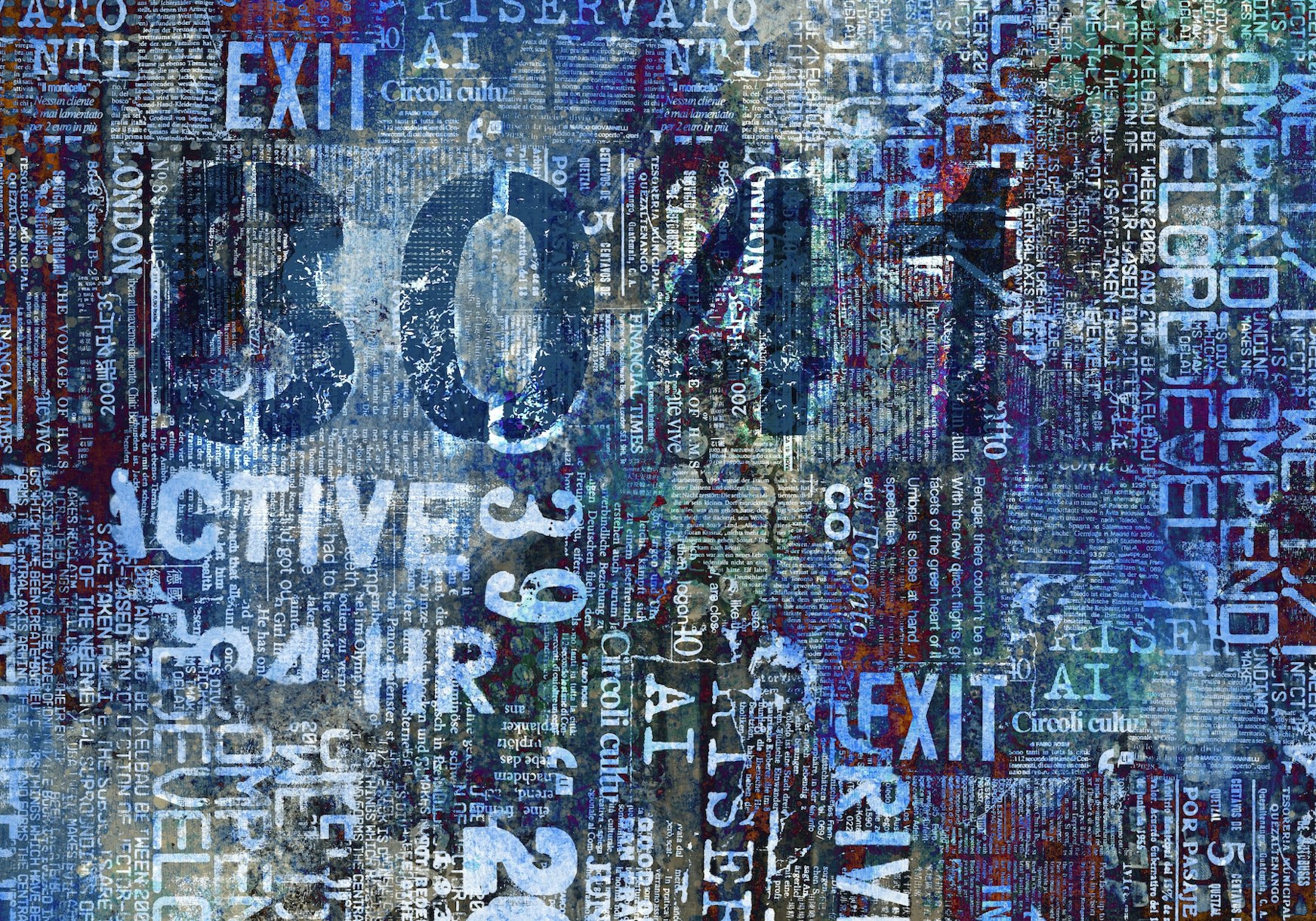 Blue Urban Street Art wallpaper - Happywall