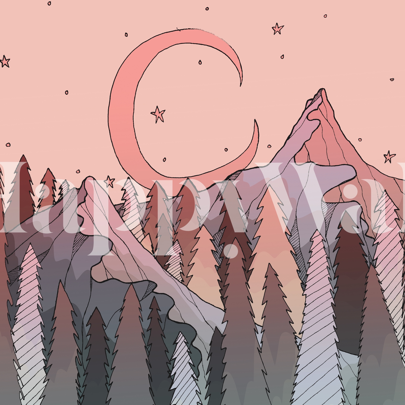 An Early Crescent Moon Wallpaper - Happywall