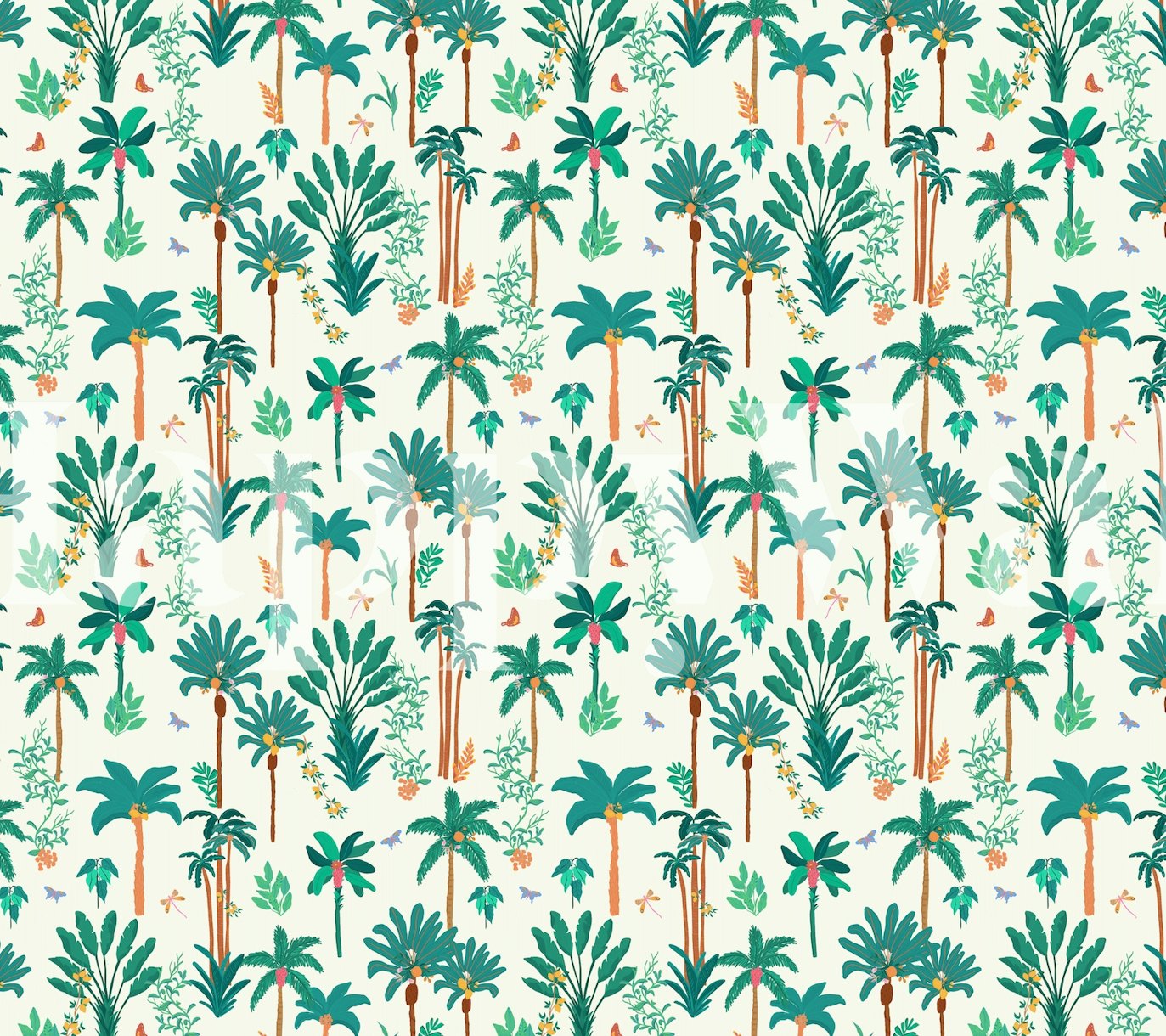 Tree Palms Jungle Pop Abstract wallpaper - Happywall