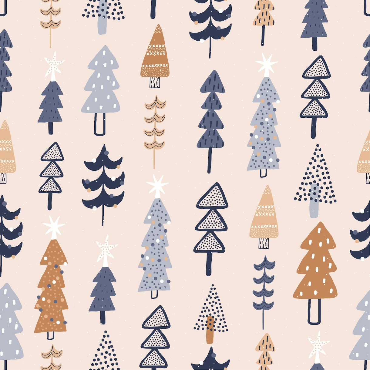 Pine Tree Repeat design wallpaper - Happywall