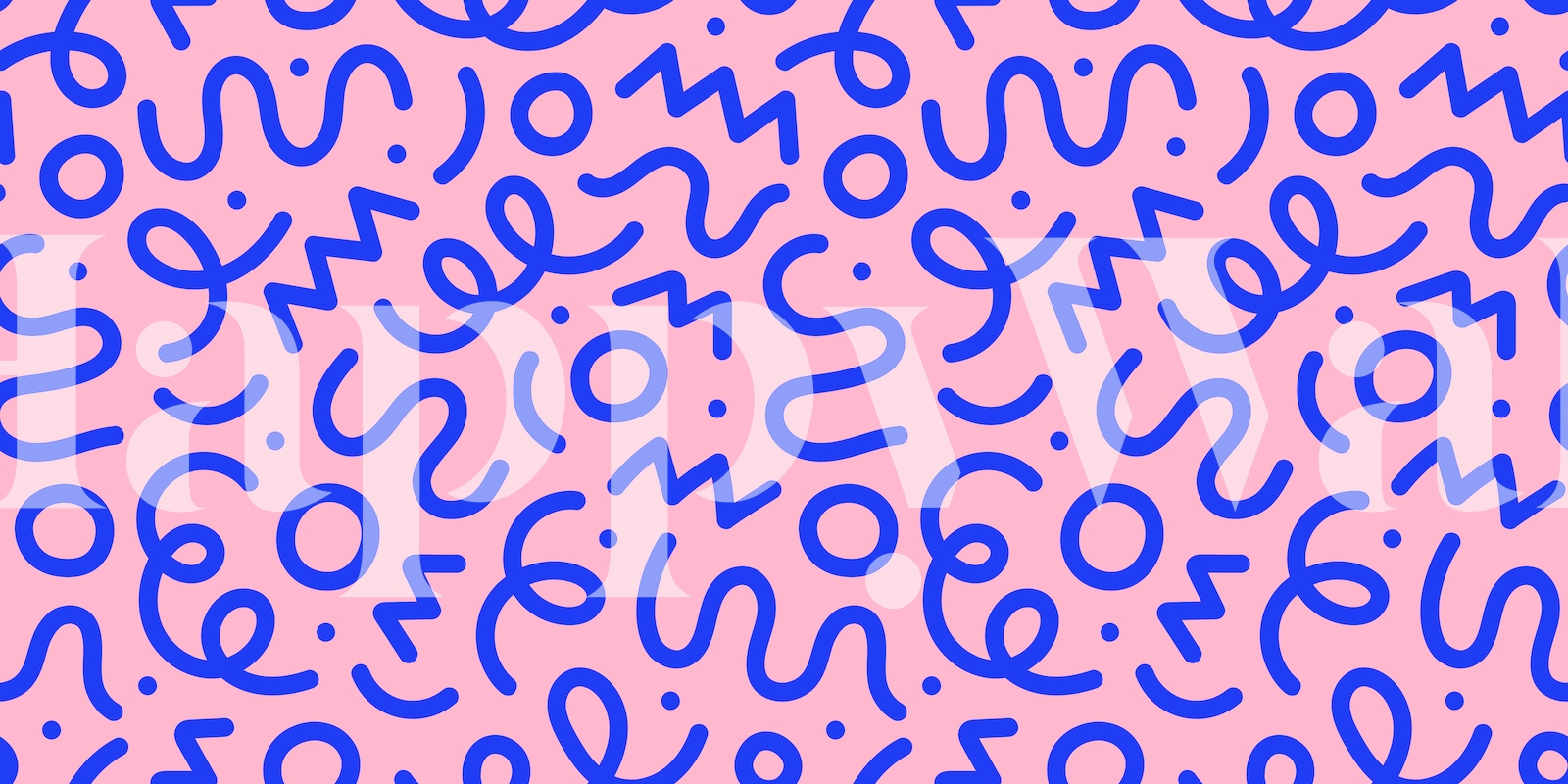 Colorful Scribble Pattern Wallpaper