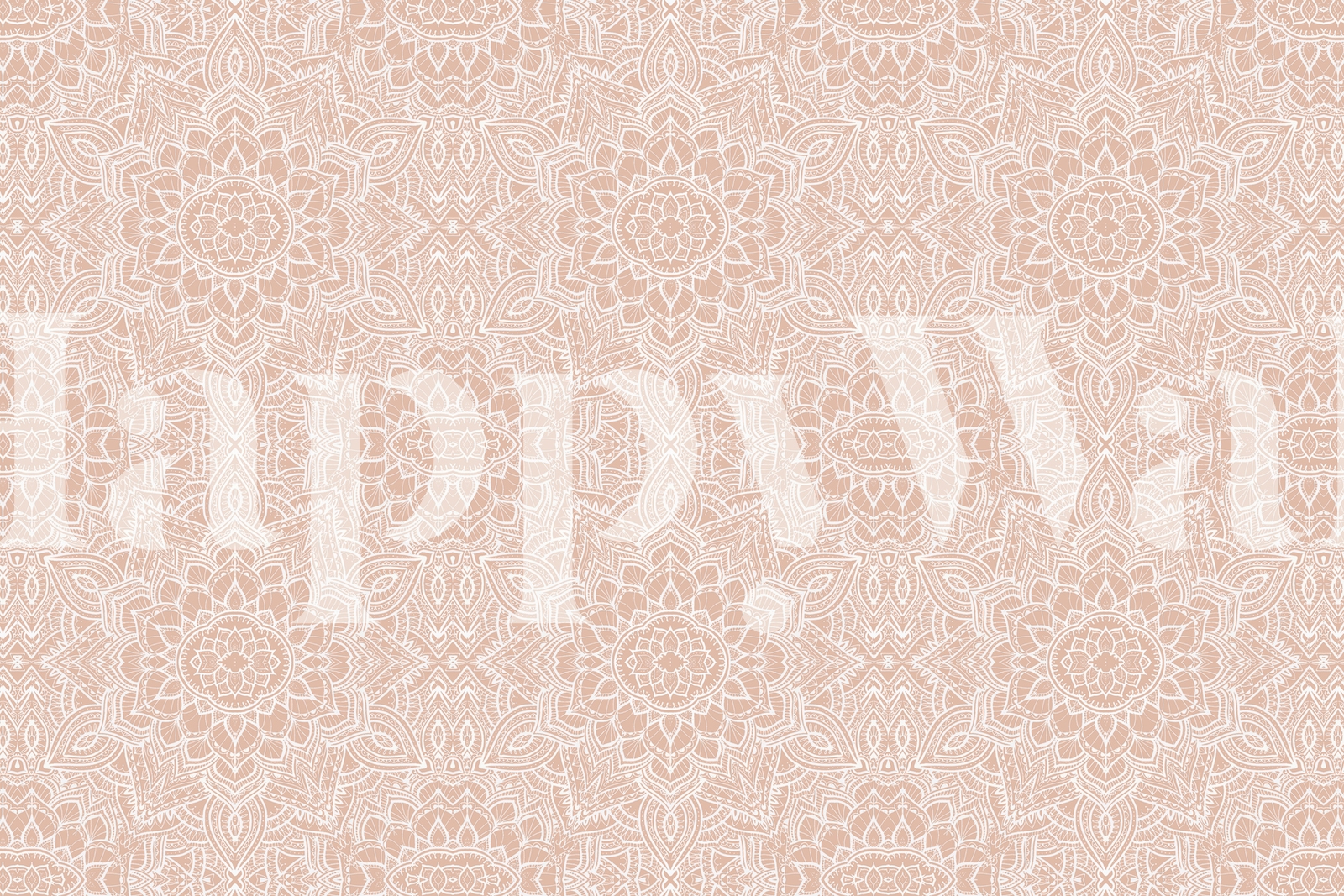 Boho Geo Mandala Apricot Wallpaper