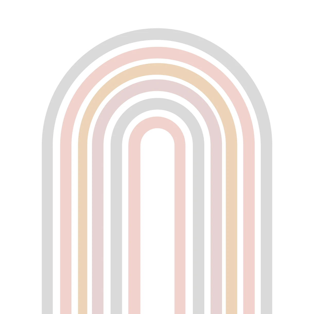 Boho Rainbow Pink and Grey wallpaper - Happywall