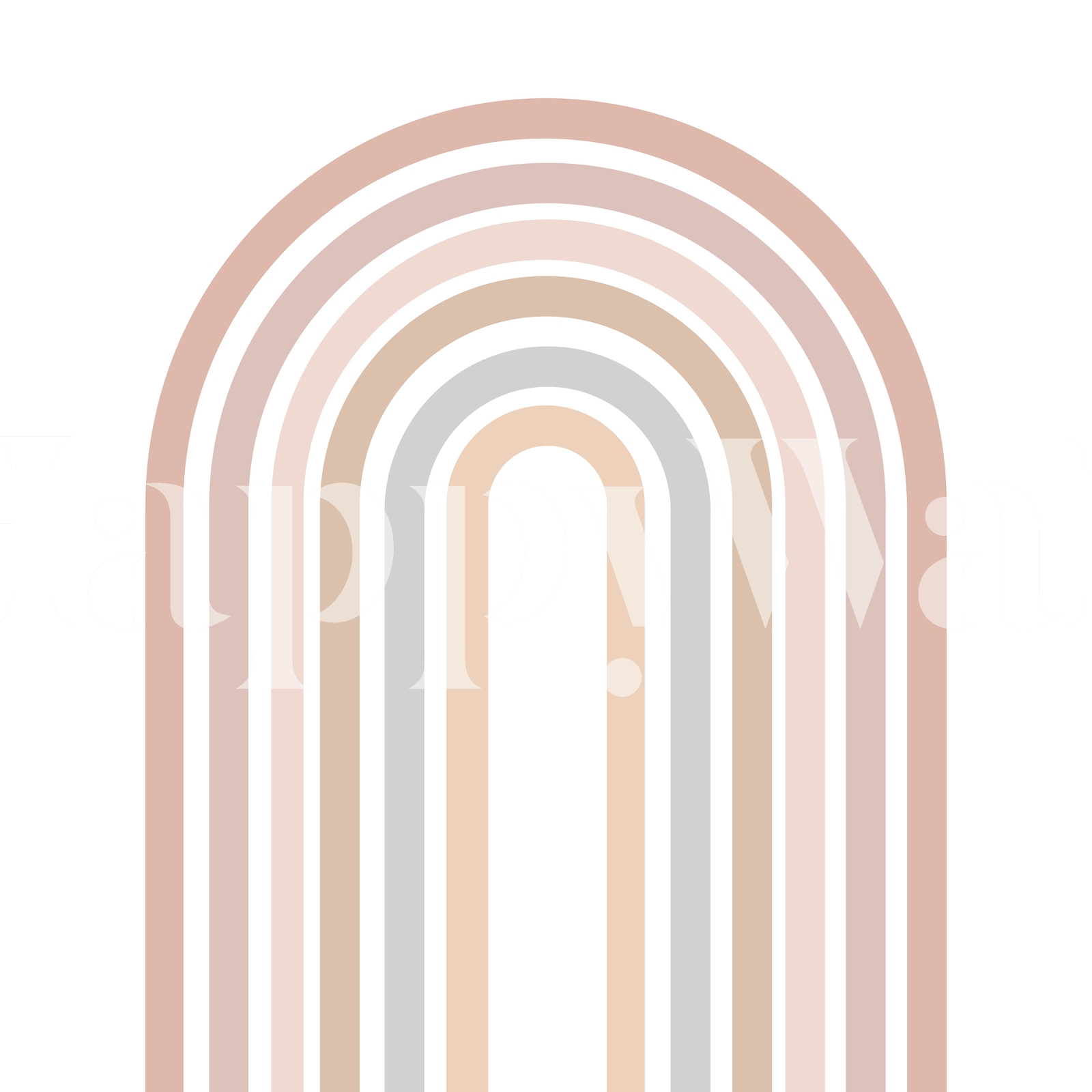Boho Rainbow Blush Pink Wallpaper
