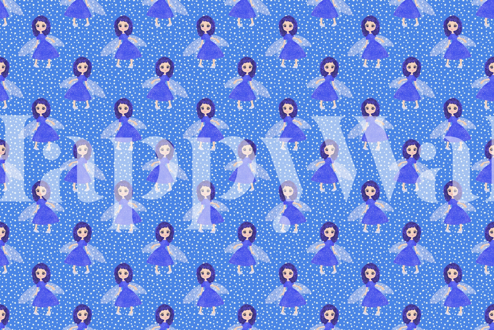 Blue Little Fairy Wallpaper | Happywall