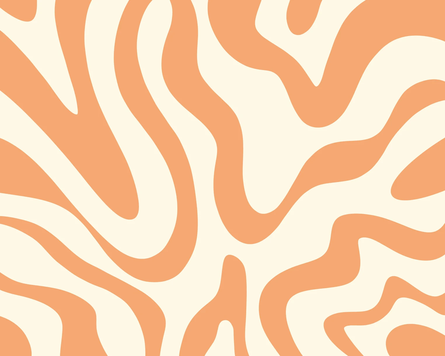 Liquid Retro Groovy Orange Wallpaper - Happywall