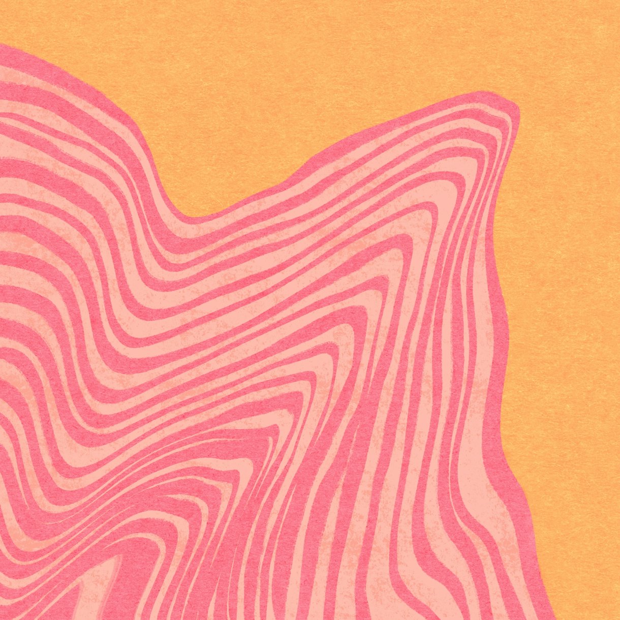 Trippy Waves Pink Orange wallpaper - Free shipping | Happywall